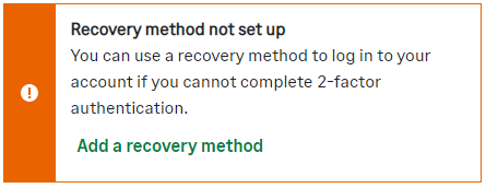Set up a recovery method for your Sage account